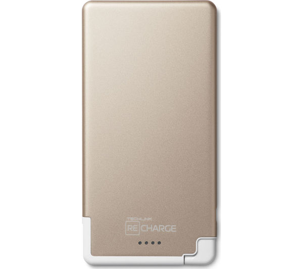 TECHLINK Recharge Ultrathin 5000 Portable Power Bank - Gold & White ...