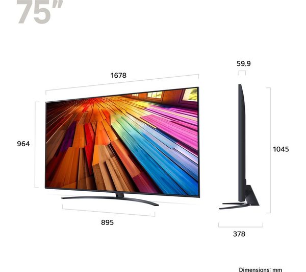 LG 75UT81006LA 75" Smart 4K Ultra HD HDR LED TV with Amazon Alexa ...