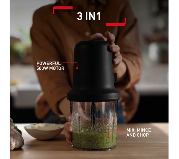 TEFAL Eco Respect MQ80E840 Mini Chopper - Black - MQ80E840 - Currys ...