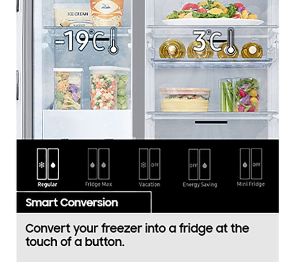 SAMSUNG Series 7 SpaceMax RS67A8810S9/EU American-Style Fridge Freezer ...
