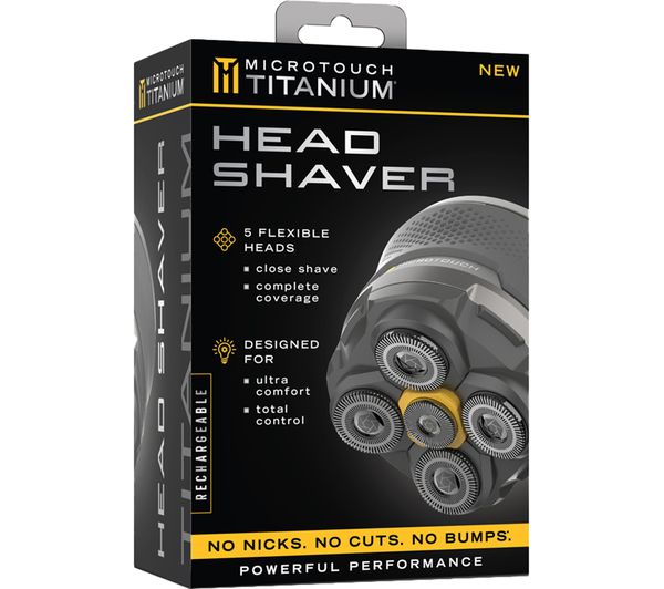 JML A002151 Microtouch Titanium Wet & Dry Rotary Head Shaver - Black ...