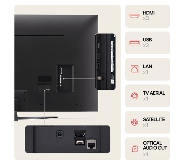 LG 55UT81006LA 55" Smart 4K Ultra HD HDR LED TV with Amazon Alexa ...