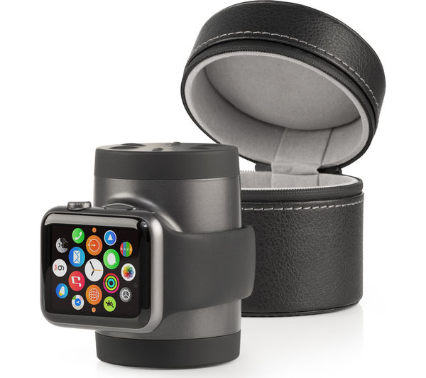 TECHLINK Recharge 1000 Apple Watch Case & Charger - Black & Graphite ...