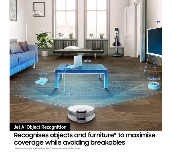 SAMSUNG Jet Bot AI+ VR50T95735W/EU Robot Vacuum Cleaner with built-in ...