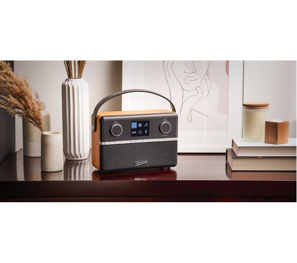 ROBERTS Stream 94L DAB+/FM Smart Bluetooth Radio - Black & Cherry Wood - STREAM94L - Currys Business