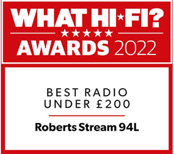 ROBERTS Stream 94L DAB+/FM Smart Bluetooth Radio - Black & Cherry Wood - STREAM94L - Currys Business