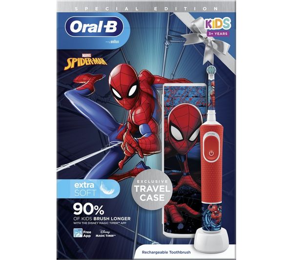 ORAL B Kids Electric Toothbrush - Marvel Spider-Man - ORAD12KIDSSPIGIFT ...