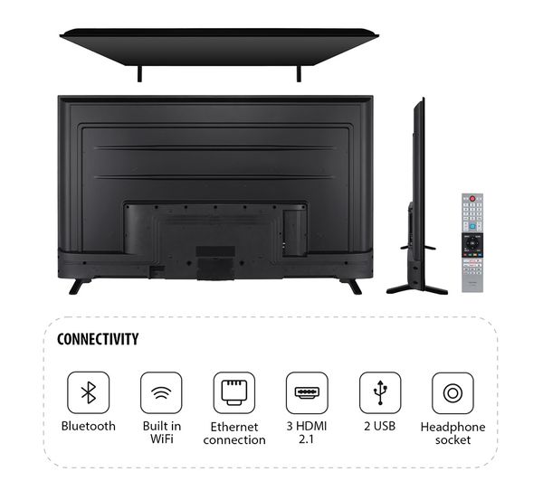 TOSHIBA 65UV2363DB 65" Smart 4K Ultra HD HDR LED TV ...