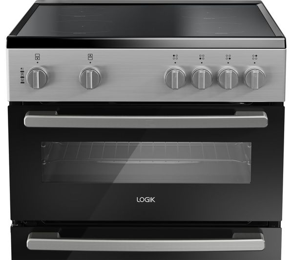 LOGIK LDOC60S25 60 cm Electric Cooker - Silver - - Currys Business