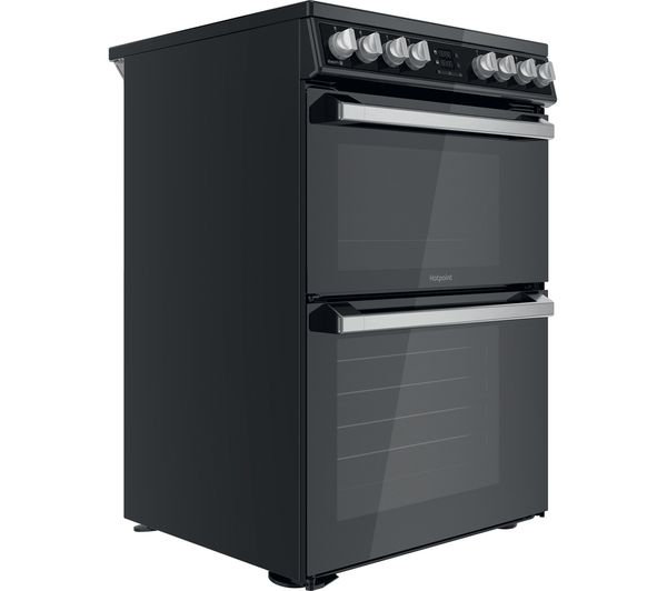 HOTPOINT HDT67V8D2CB/UK 60cm Electric Ceramic Cooker - Black ...