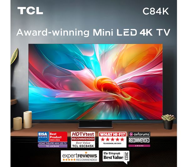 TCL 65C845K 65" Smart 4K Ultra HD HDR Mini LED QLED TV with Google ...