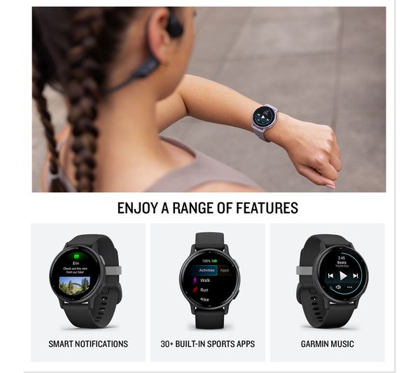 GARMIN vivoactive 5 Smart Watch - Slate & Black - 010-02862-10 - Currys ...