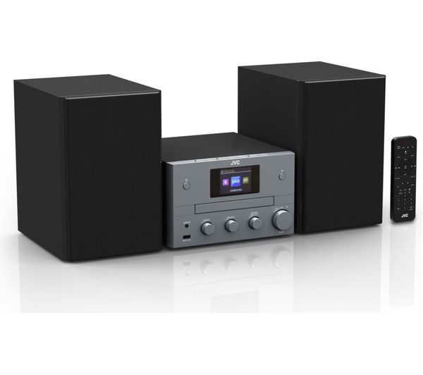 JVC UX-D425B Bluetooth Traditional Hi-Fi System - Gun Metal - UX-D425B ...