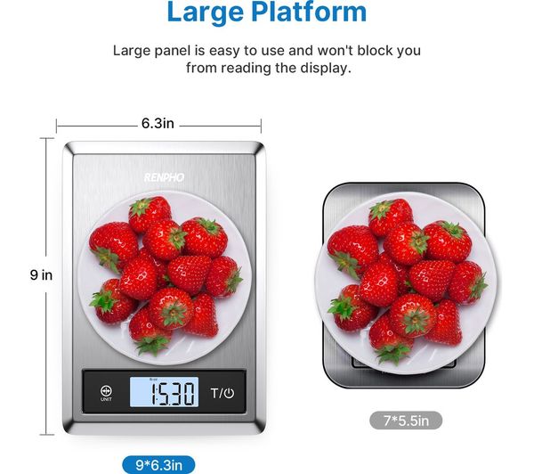 RENPHO Calibra 1 Smart Nutrition Scales - Stainless Steel - PUK-ES ...