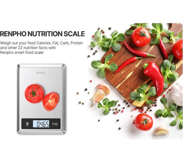 RENPHO Calibra 1 Smart Nutrition Scales - Stainless Steel - PUK-ES ...