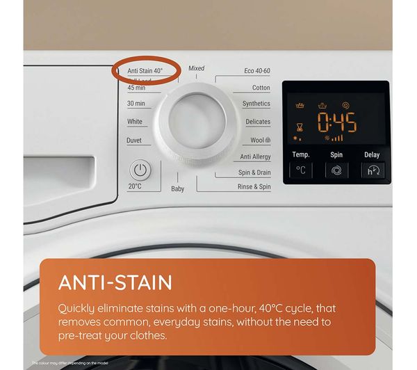 HOTPOINT Anti-stain NSWR 846 GK UK 8 kg 1400 Spin Washing Machine ...