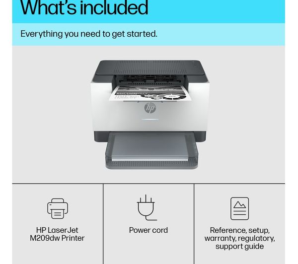 HP LaserJet M209DW Monochrome Wireless Laser Printer - 6GW62F#B19 ...