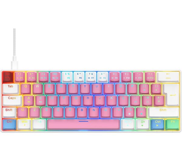 NOS C-450 Mini Pro RGB Mechanical Gaming Keyboard - Cotton Candy ...