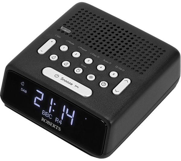 ROBERTS Ortus DAB+/FM Clock Radio - Black - ORTUSDABBK - Currys Business
