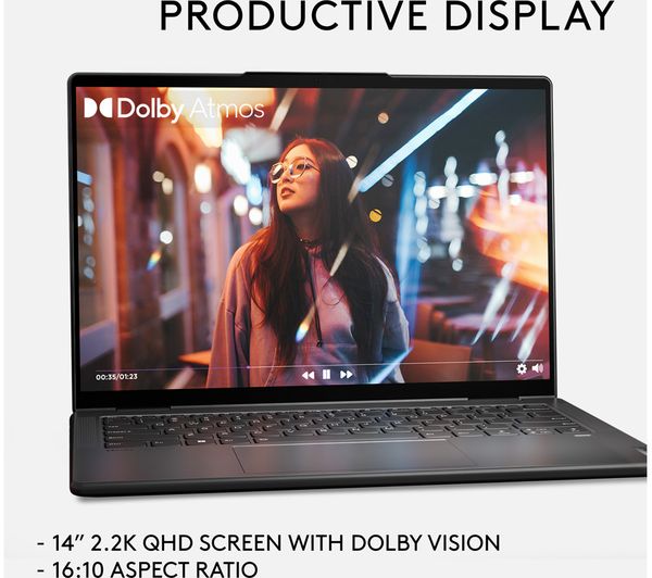 LENOVO Yoga 7 14" 2 in 1 Laptop - AMD Ryzen™ 7, 512 GB SSD, Blue ...