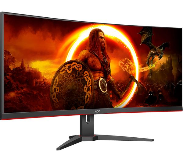 AOC CU34G2XE Wide Quad HD 34" Curved VA Gaming Monitor - Black ...