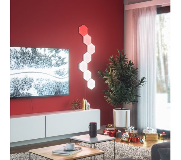 NANOLEAF Shapes Hexagon Smart Lights Starter Kit - Pack of 9 - 253327 ...