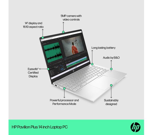 HP Pavilion Plus 14-eh0500sa 14" Laptop - Intel® Core™ i5, 512 GB SSD ...
