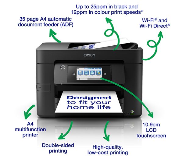 EPSON WorkForce WF-4820 All-in-One Wireless Inkjet Printer with 4 ...
