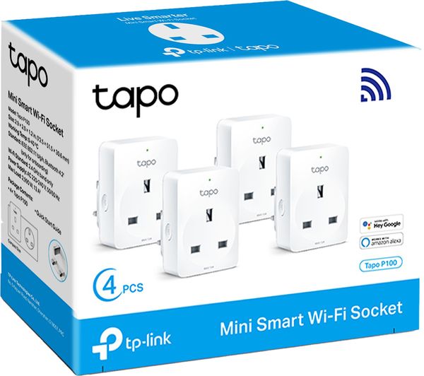 TP-LINK Tapo P100 Mini Smart WiFi Socket - Pack of 4 ...