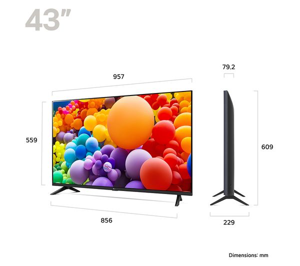 LG 43UT73006LA 43" Smart 4K Ultra HD HDR LED TV - 43UT73006L - Currys ...