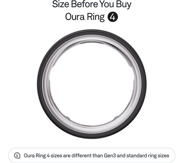 OURA Ring 4 - Stealth, Size 13 - 000000000010437415 - Currys Business