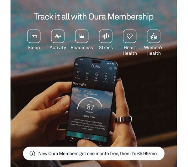 OURA Ring 4 - Stealth, Size 13 - 000000000010437415 - Currys Business