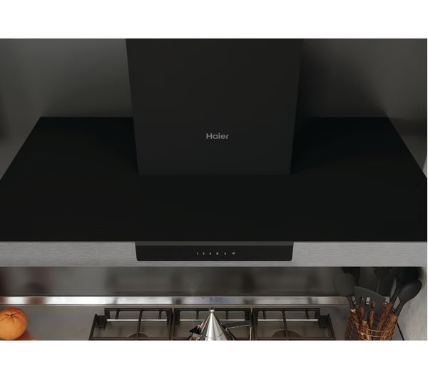 HAIER I-Link HATS9DS2XWIFI Chimney Smart Cooker Hood - Black ...
