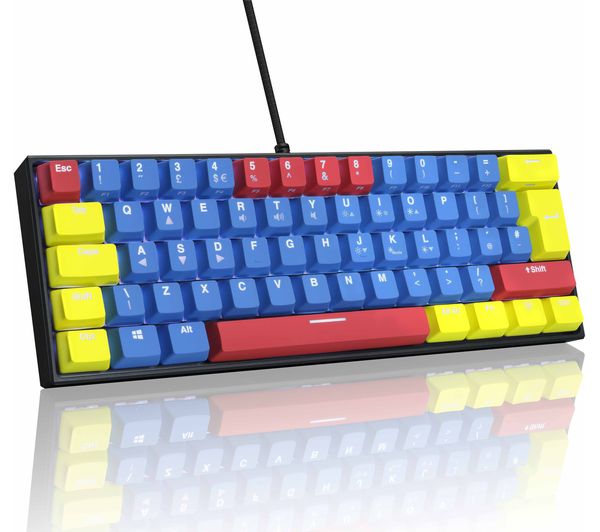 ADX Firefight 60% Mechanical Gaming Keyboard - Blue, Red & Yellow ...