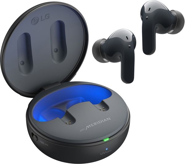 LG TONE Free UT90Q Wireless Bluetooth Noise-Cancelling Earbuds - Black ...