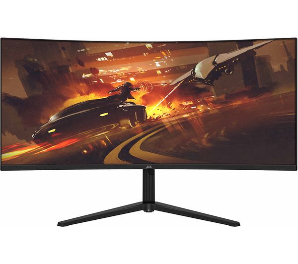 ADX A34GSR23 Wide Quad HD 34” Curved LCD Gaming Monitor - Black ...