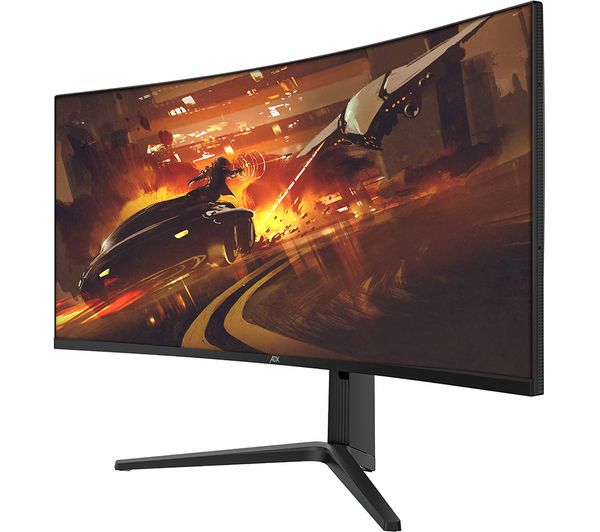 ADX A34GSR23 Wide Quad HD 34” Curved LCD Gaming Monitor - Black ...