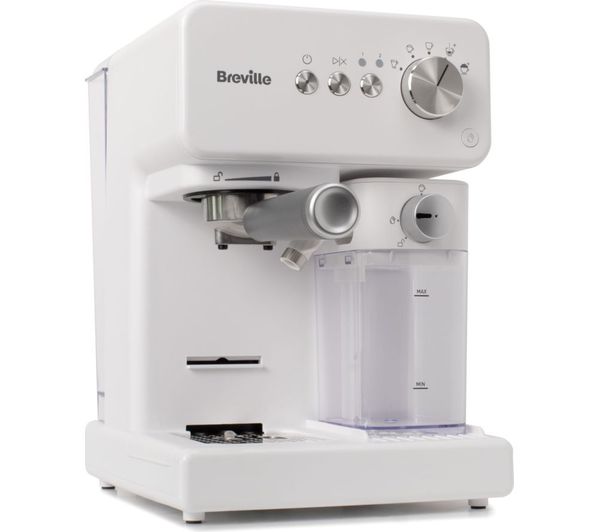 BREVILLE Prima Latte VCF190 Coffee Machine - White - 2226793 - Currys ...