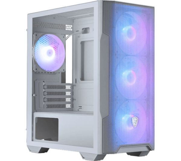 MSI MAG FORGE M100R ATX Mid-Tower PC Case - White - 125302 - Currys ...