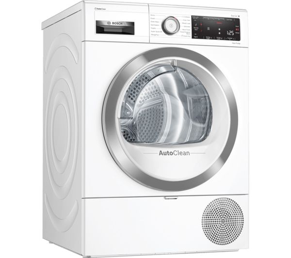 BOSCH Serie 8 WTX88RH9GB Smart 9 kg Heat Pump Tumble Dryer - White ...