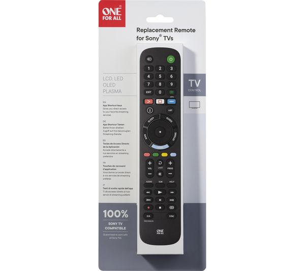ONE FOR ALL URC4912 Sony Universal Remote Control - 114912-100-0001 - Currys Business