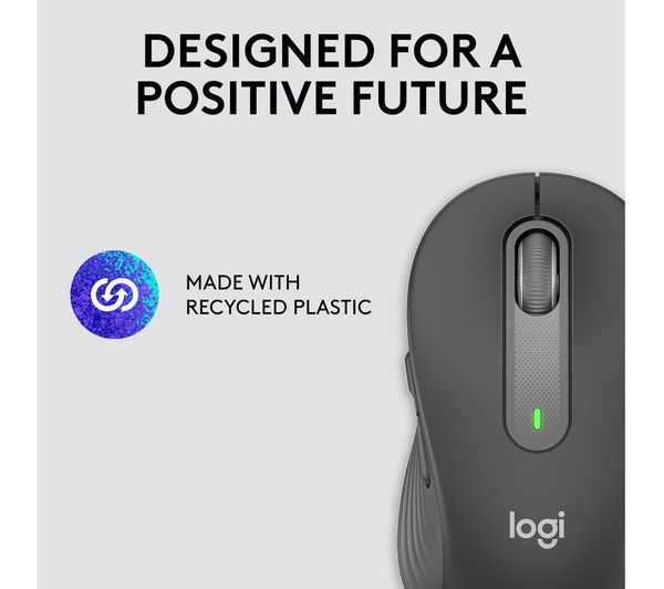 LOGITECH Signature M650 Wireless Optical Mouse - Graphite - 910-006253 ...