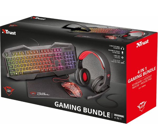 TRUST GXT 788RW 4-in-1 Gaming Bundle - Black - 22711 - Currys Business