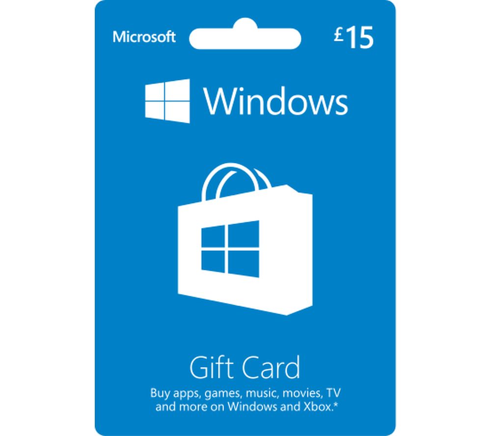 Buy MICROSOFT Windows Gift Card 15 Free Delivery Currys