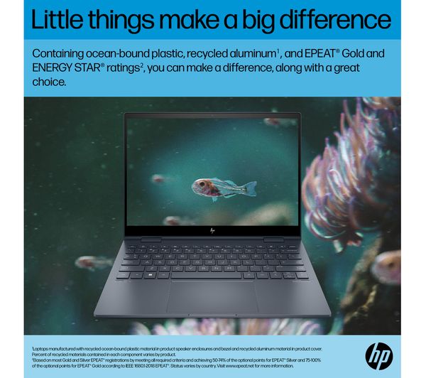 HP ENVY x360 13.3" 2 in 1 Laptop - Intel® Core™ i7, 512 GB SSD, Blue ...