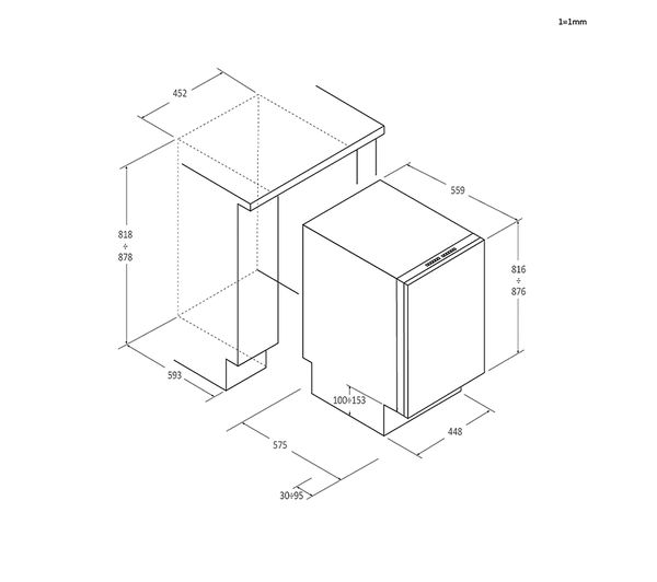 HOOVER HDIH 2T1047-80 Slimline Fully Integrated Dishwasher - 32901524 ...