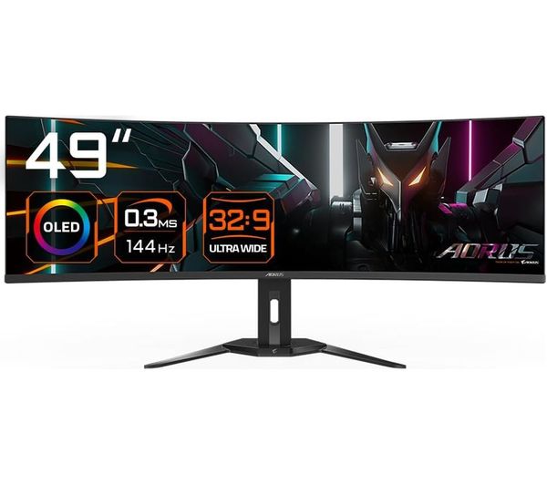 GIGABYTE AORUS CO49DQ UltraWide Dual Quad HD 49" Curved OLED Gaming ...