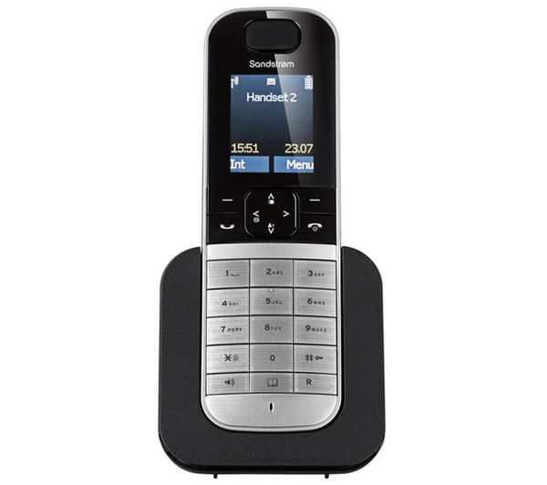 SANDSTROM S2DTAM13 Cordless Phone with Answering Machine - Twin ...