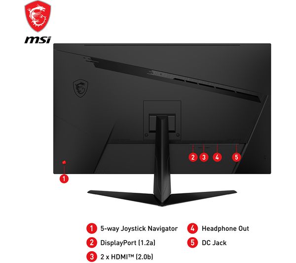 MSI G321Q Quad HD 32" IPS LCD Gaming Monitor - Black - 9S6-3DB91A-033 ...