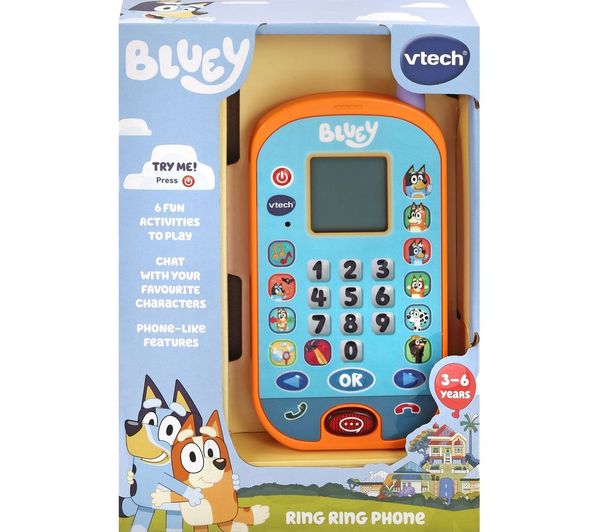 VTECH Bluey Ring Ring Phone - Blue & Orange - 554603 - Currys Business